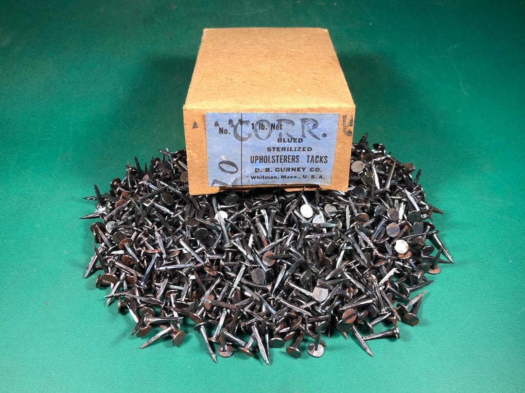 Gurney Vintage Upholsterers Blued Tacks Full 1 Lb Box 5/8 10 Made in ...