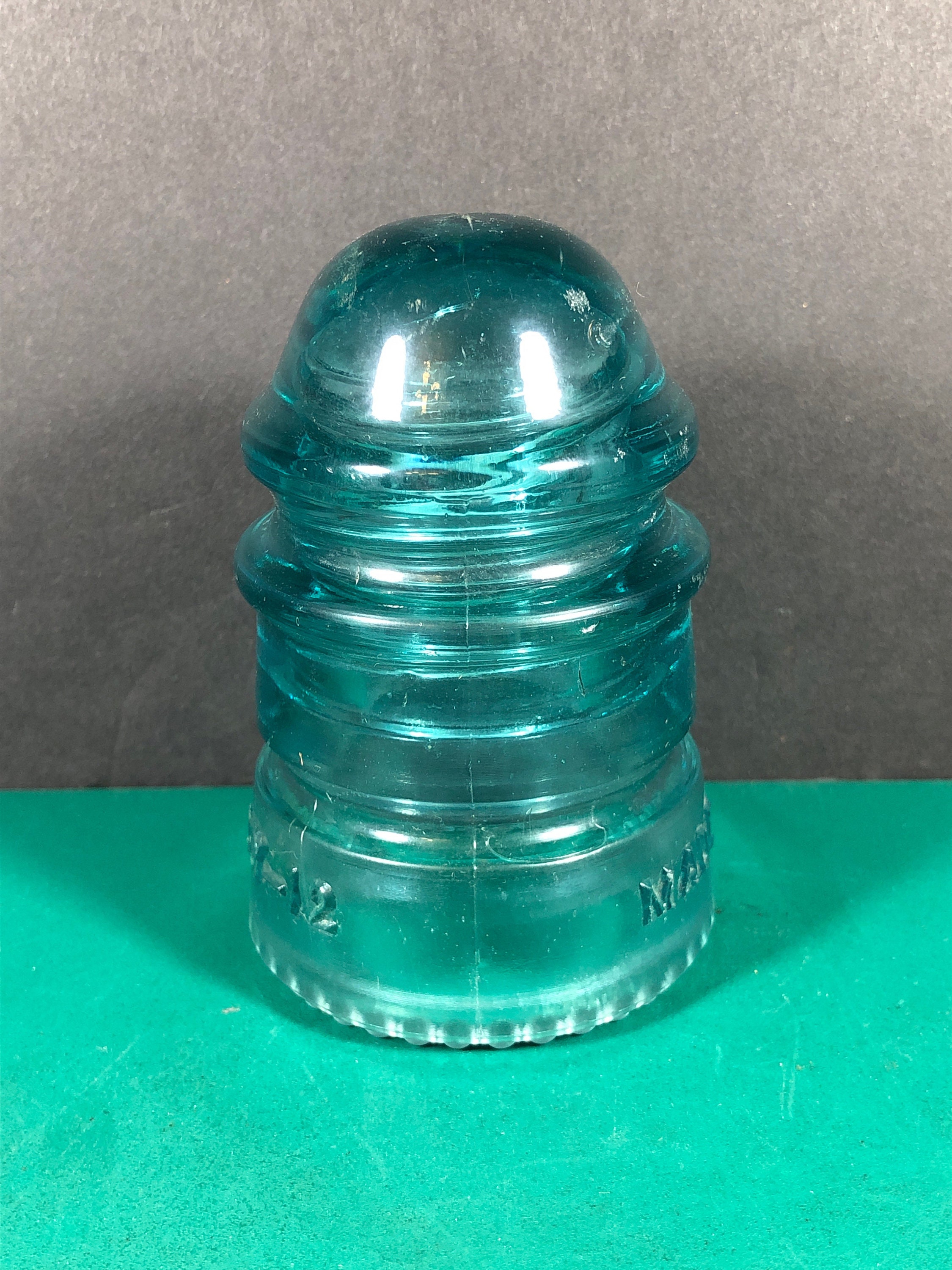Glass Insulator Hemingray 12 Vintage Blue/green 3.5 Tall Made in USA - Etsy