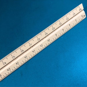 K&E Co. | Vintage Wooden 12" Triangular Scale | Drafting Ruler ...