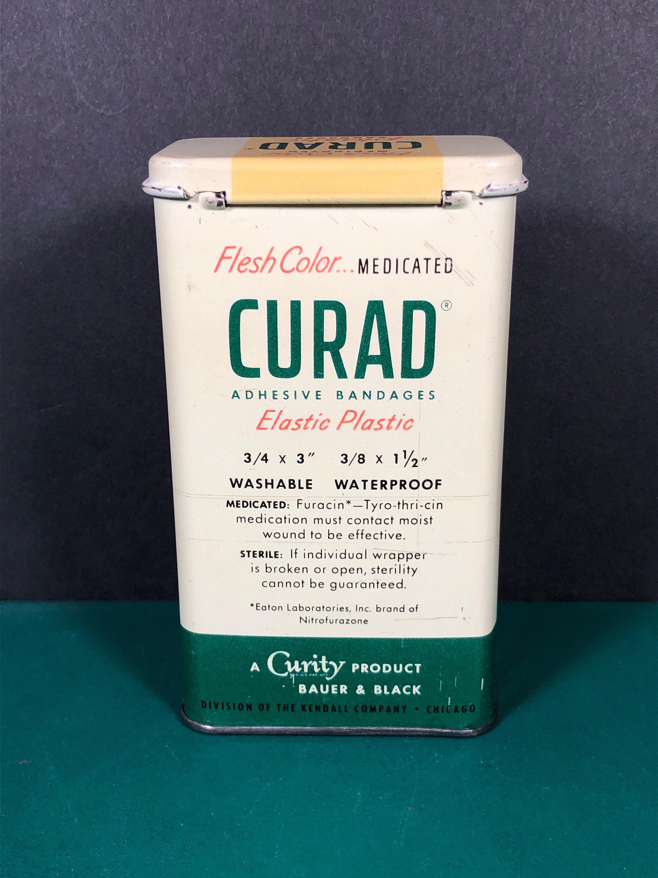 Curad | Curity Product | Vintage Plastic Bandages | Empty Tin | No UPC ...