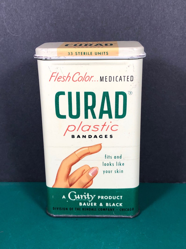 Curad | Curity Product | Vintage Plastic Bandages | Empty Tin | No UPC ...