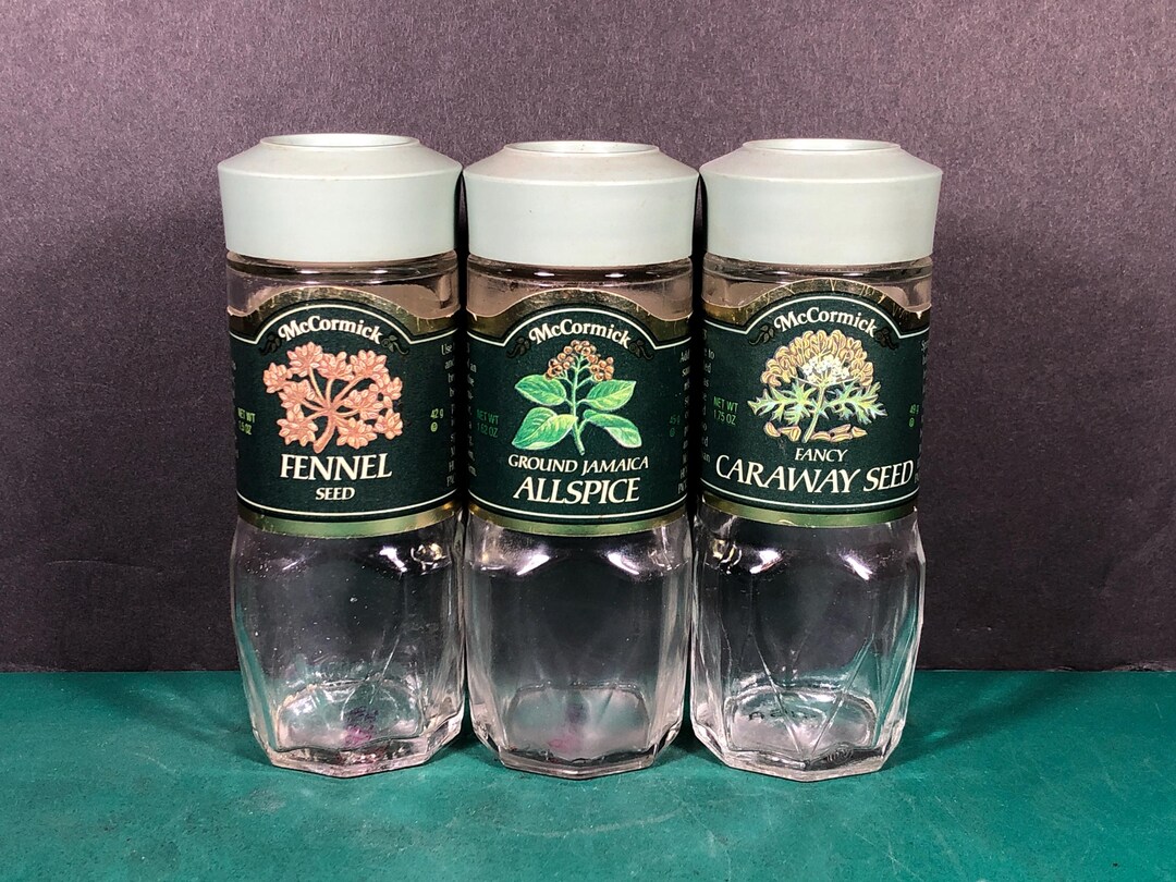Mccormick 3 Lot | Vintage Spice Jar Lot | Caraway Seed - Fennel Seed ...