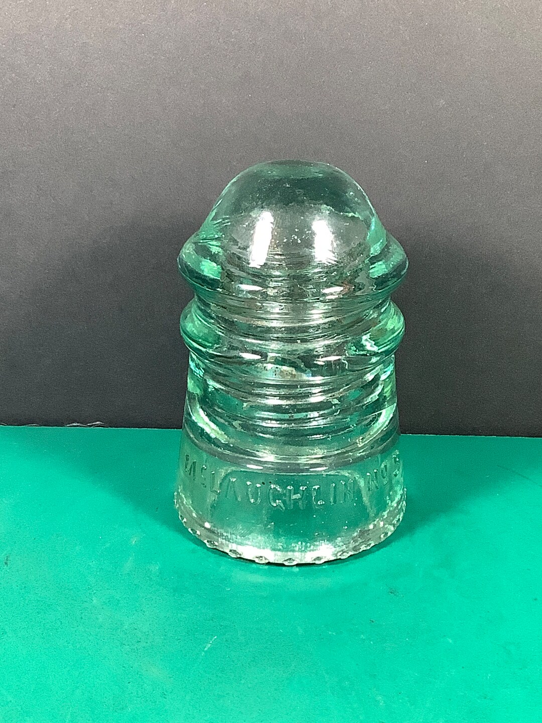 Glass Insulator | Mclaughlin - 9 | Vintage | Green Tint | 3.5" Tall ...