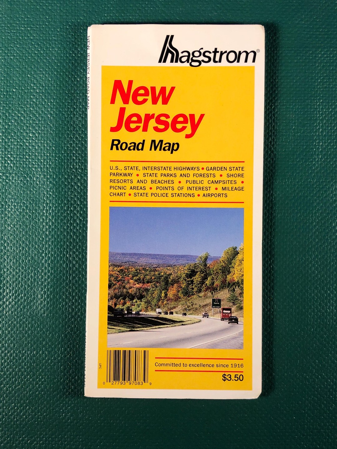 Map | Vintage Hagstrom | New Jersey | Road Map - Highways - Airports ...