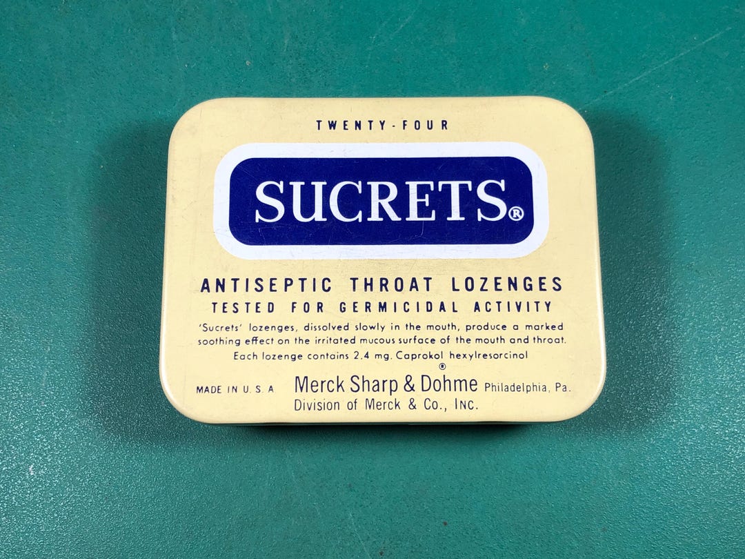 Sucrets | Vintage Lozenges Tin | Blue & Beige Version | Empty - Etsy