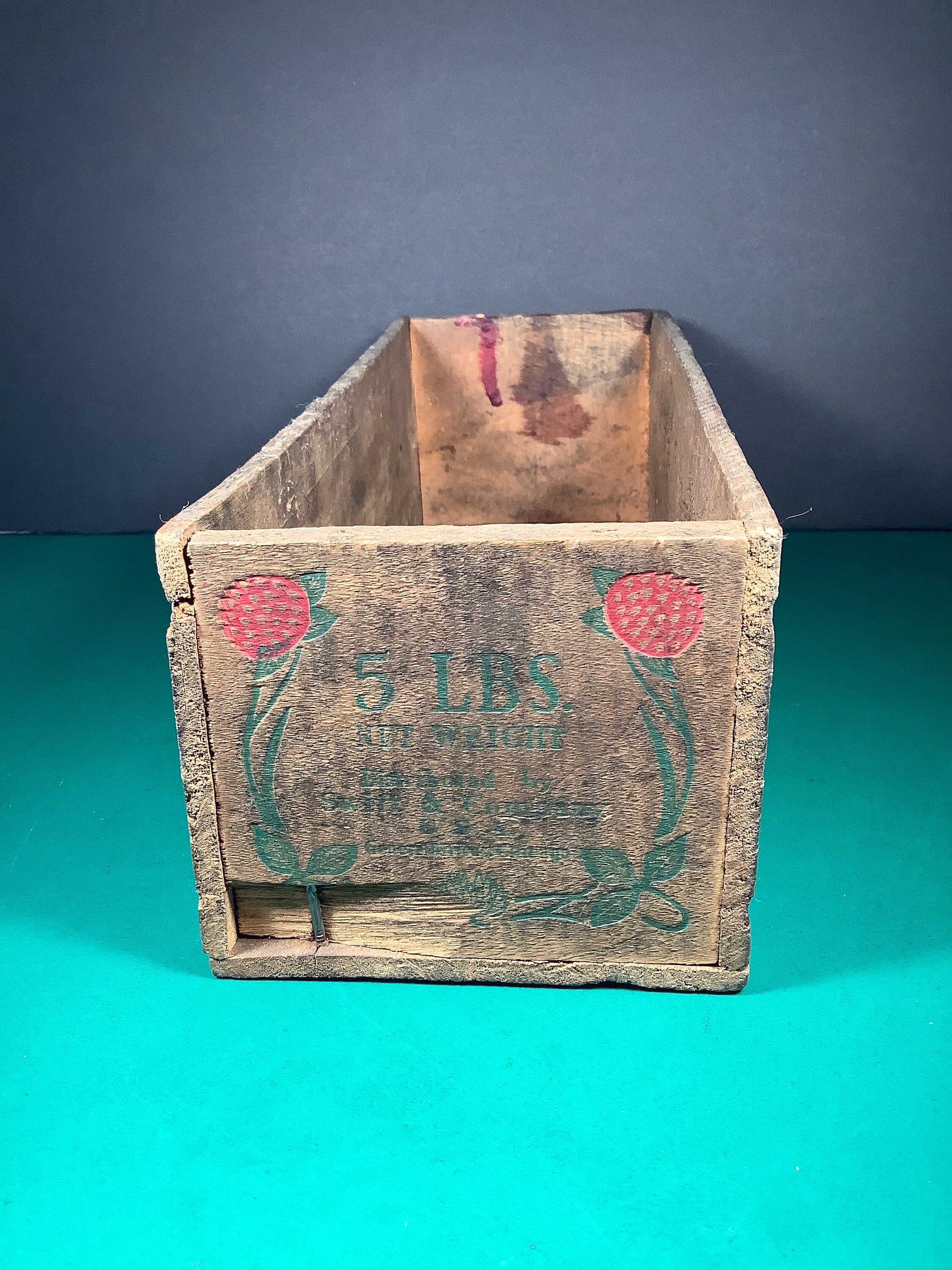 Brookfield RARE Vintage Wood Box BUTTER Box Rustic Kitchen Decor Empty ...
