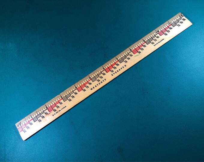 Westcott | Vintage Wooden 12" Eyesaver Ruler | Easy to Read | Made in ...