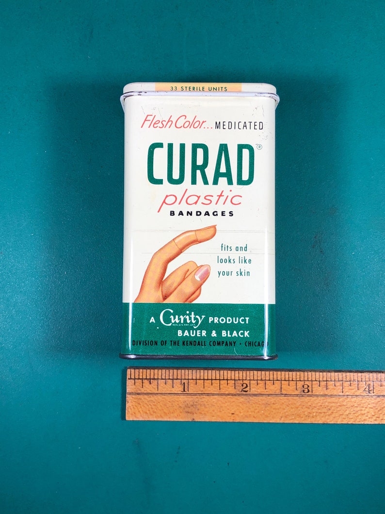 Curad | Curity Product | Vintage Plastic Bandages | Empty Tin | No UPC ...
