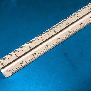 K&E Co. | Vintage Wooden 12" Triangular Scale | Drafting Ruler ...