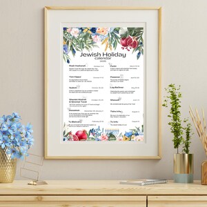 Jewish Holiday Calendar 2025 | Hebrew Calendar | Rosh Hashanah Gifts ...