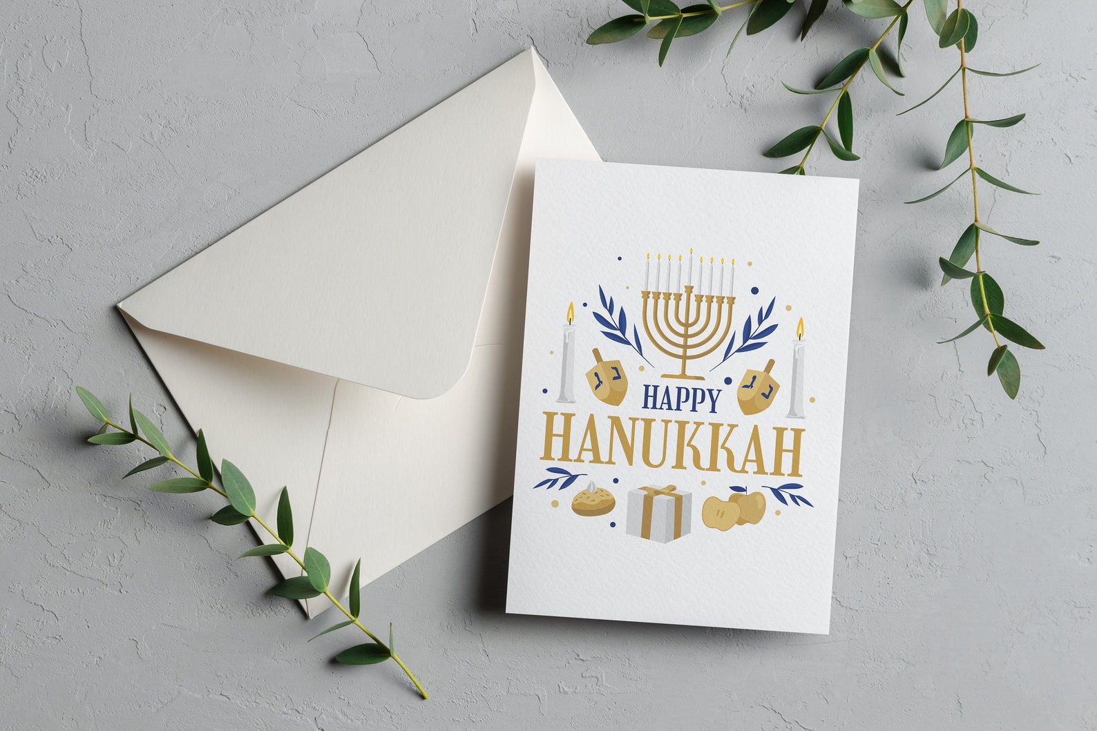 Happy Hanukkah Printable Card Jewish Holiday Greetings - Etsy