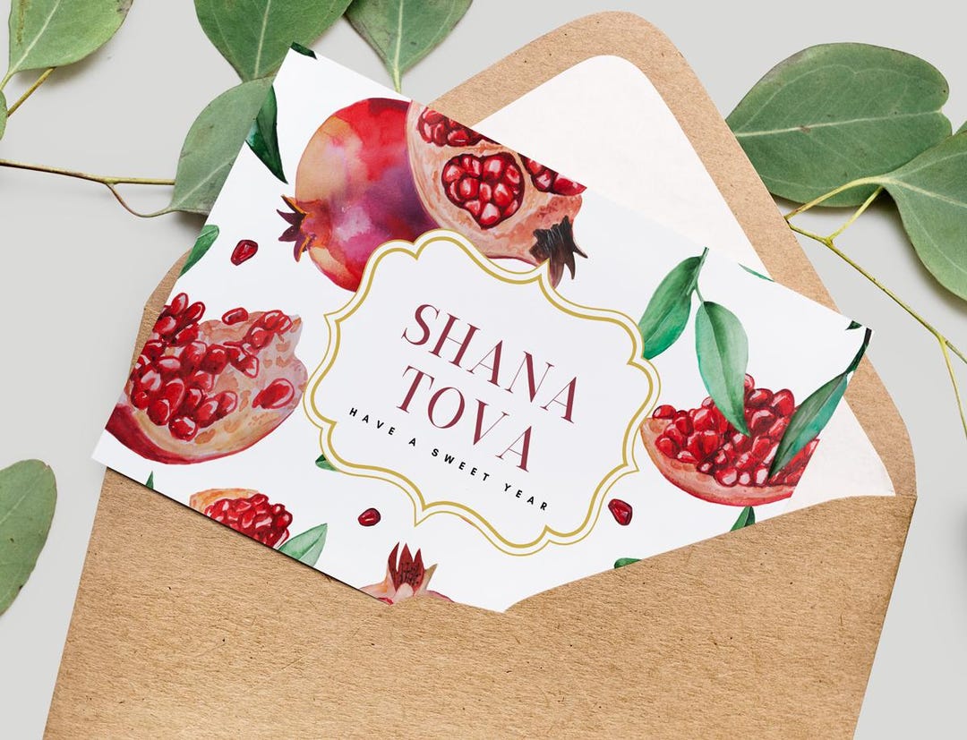 Rosh Hashanah Printable Card, Jewish Holiday Greetings, Rosh Hashanah ...