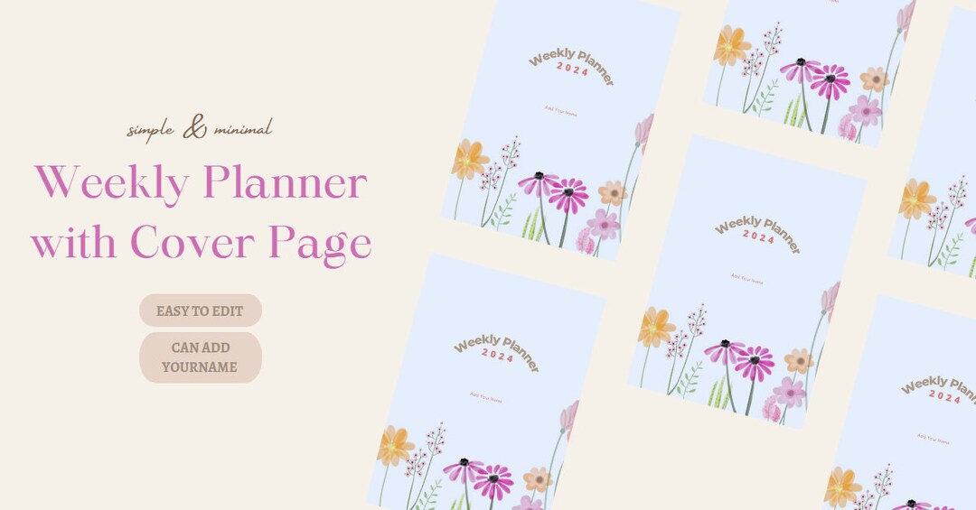 Weekly Planner Template CANVA, Your Path to Productivity, Weekly ...
