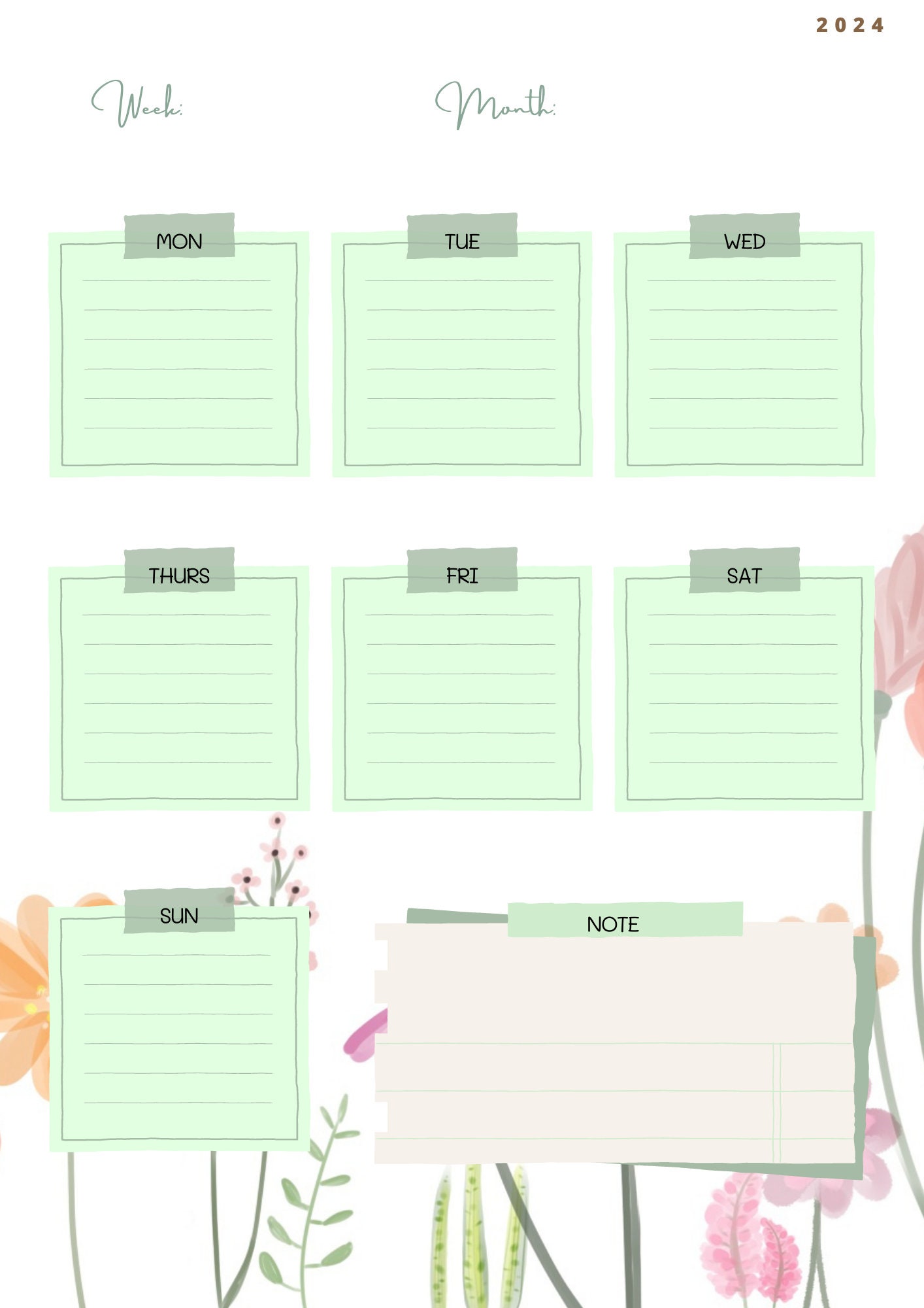 Weekly Planner Template CANVA Your Path to Productivity - Etsy