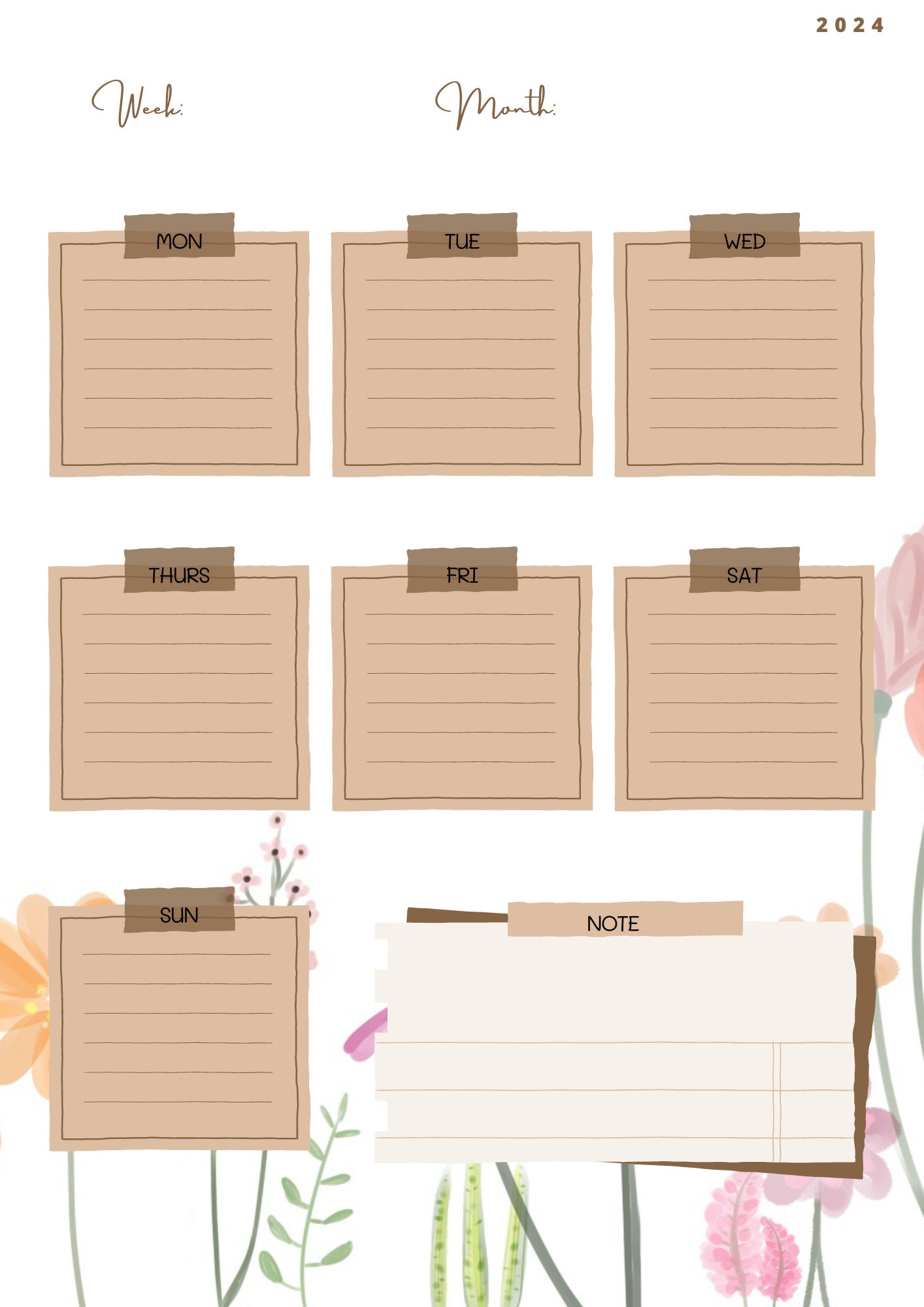 Weekly Planner Template CANVA Your Path to Productivity - Etsy