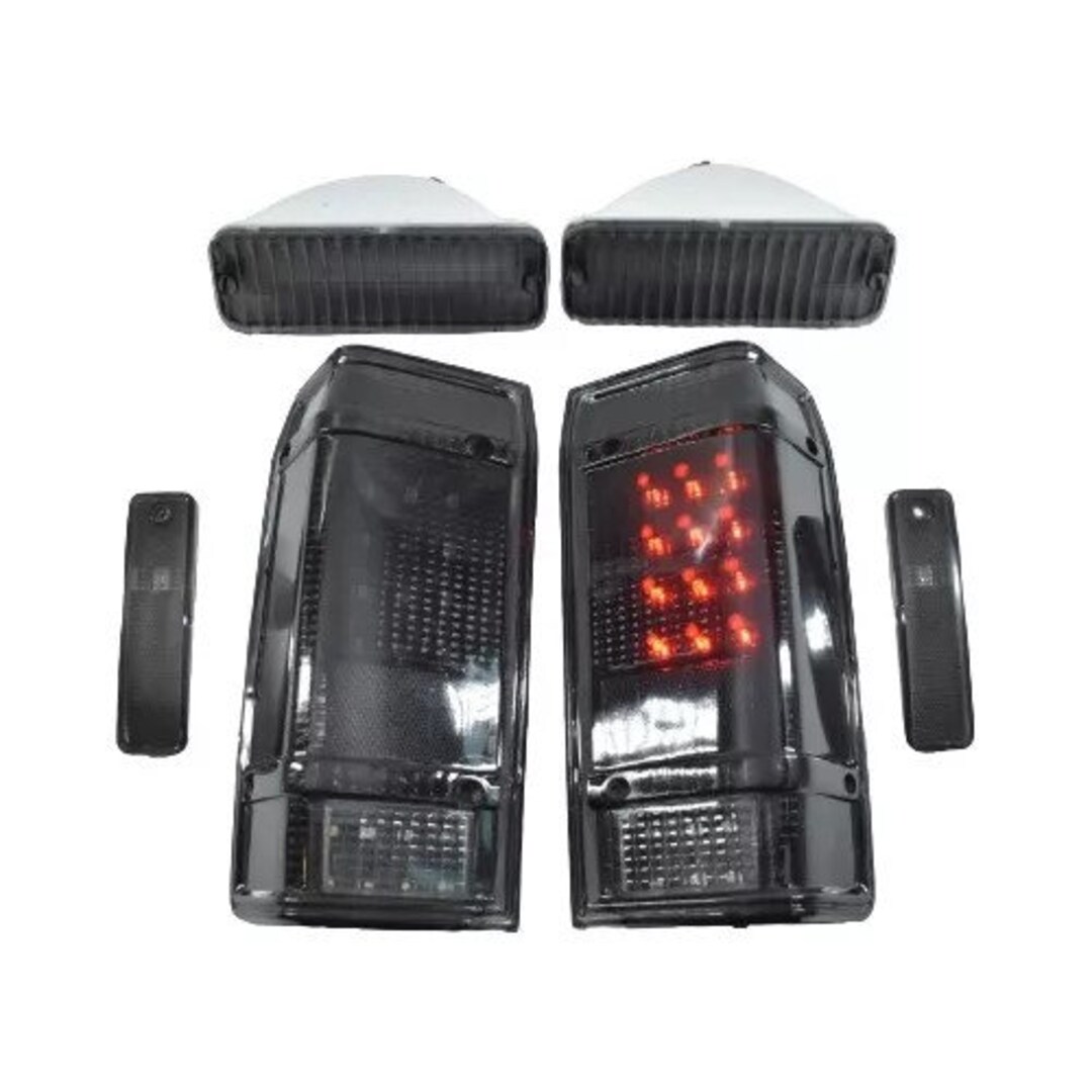 FORD Ranger LED SMOKE 6pcs Tail Lights, Front Parking & Side Markers 83 ...