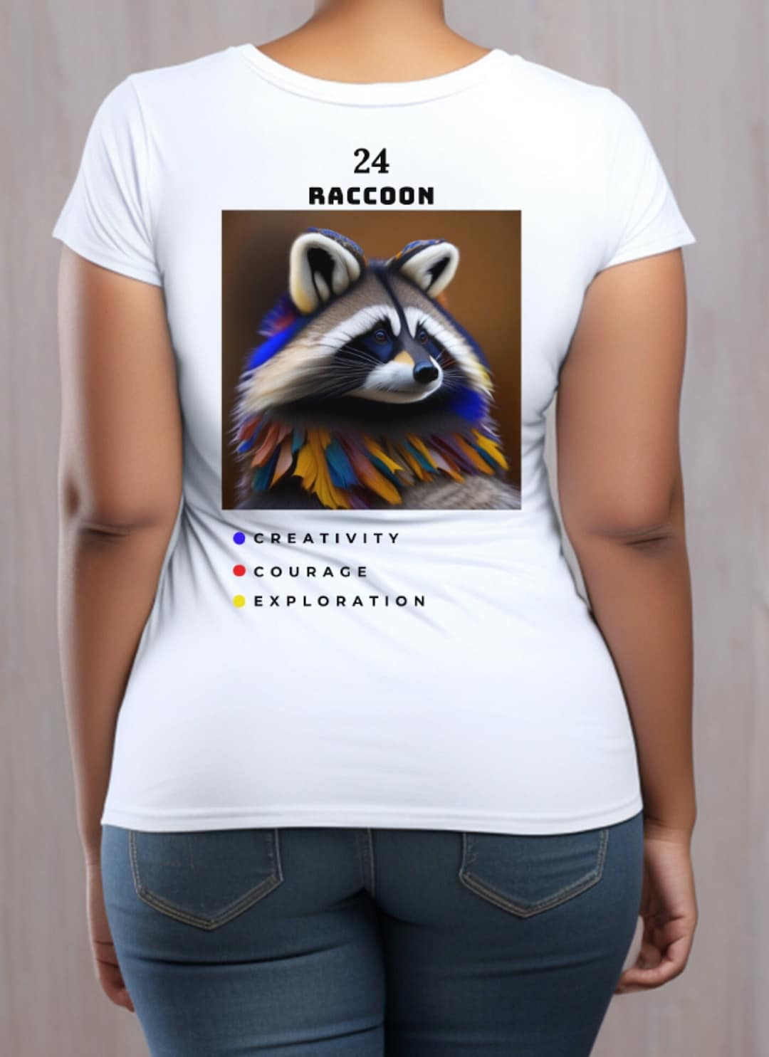 T-shirt Raccoon Gaudi Style Unisex Art Tee for Animal Lovers Unique ...