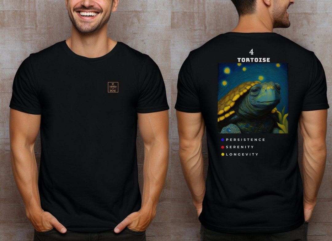 Tortoise T-shirt, Unisex T-shirt, Art T-shirt, Van Gogh Style Inspired ...