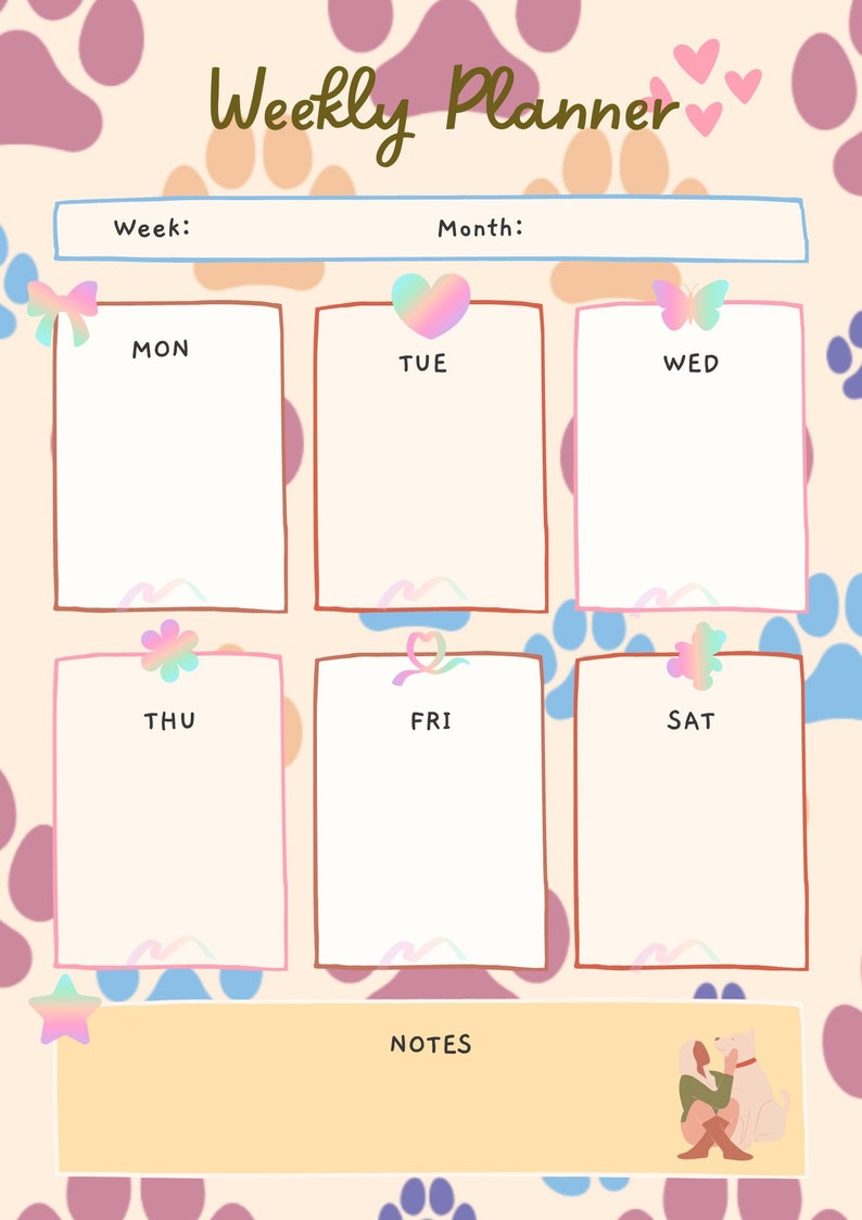 Weekly Planner, Daily Planner, Digital Planner, Printable Planner ...