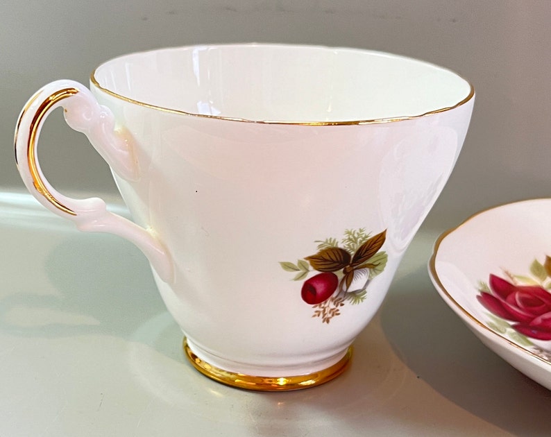 Vintage Ruby Wedding Anniversary Tea Cup & Saucer Sets Bone China Red ...