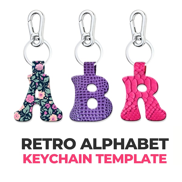 Alphabet Keychain - Etsy
