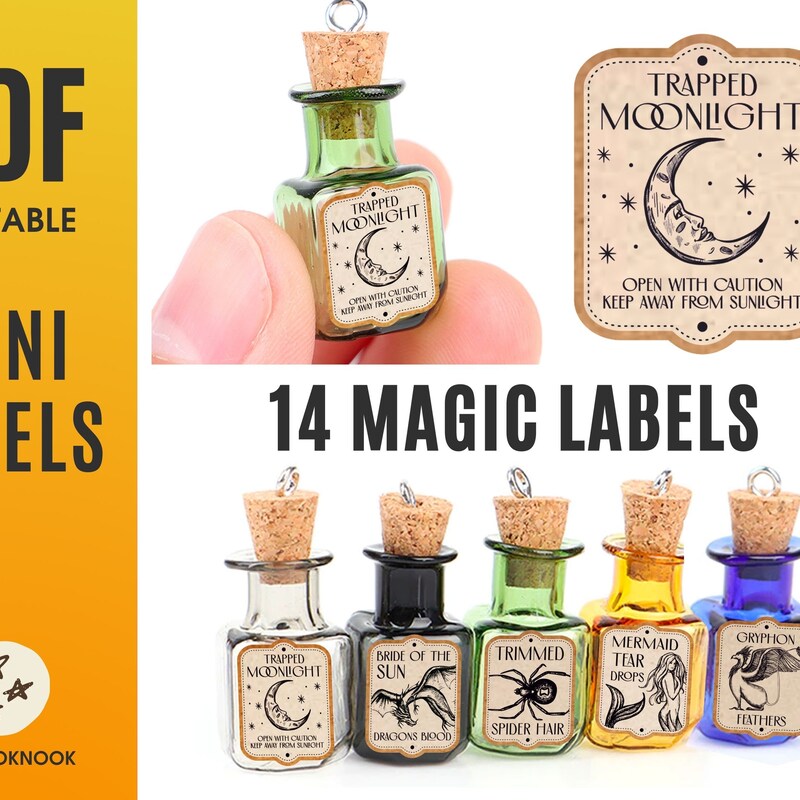 Mini Potion Bottle Labels - Etsy