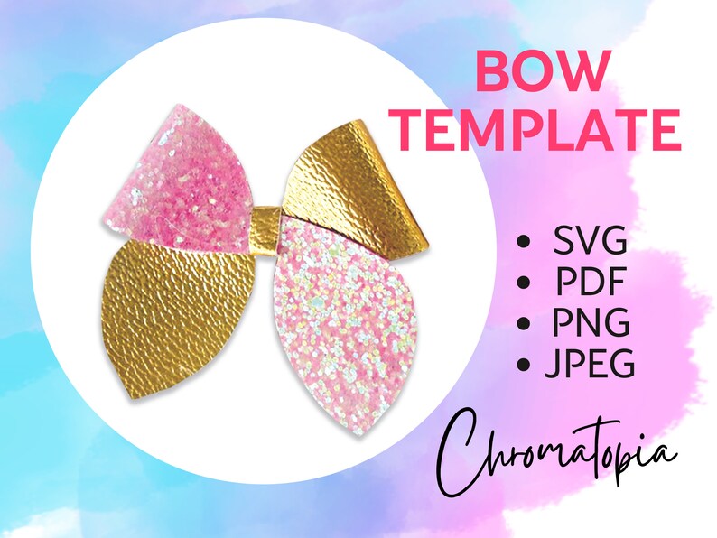 Stylish Bow Template SVG Bow PDF Hair Bow Template Cricut - Etsy