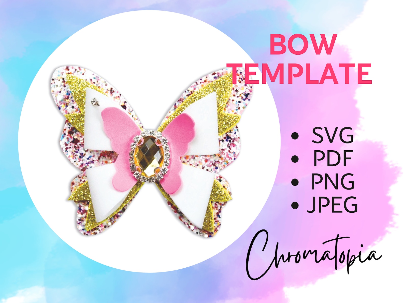 Butterfly Bow SVG Hair Bow Template SVG Cut File for Cricut - Etsy