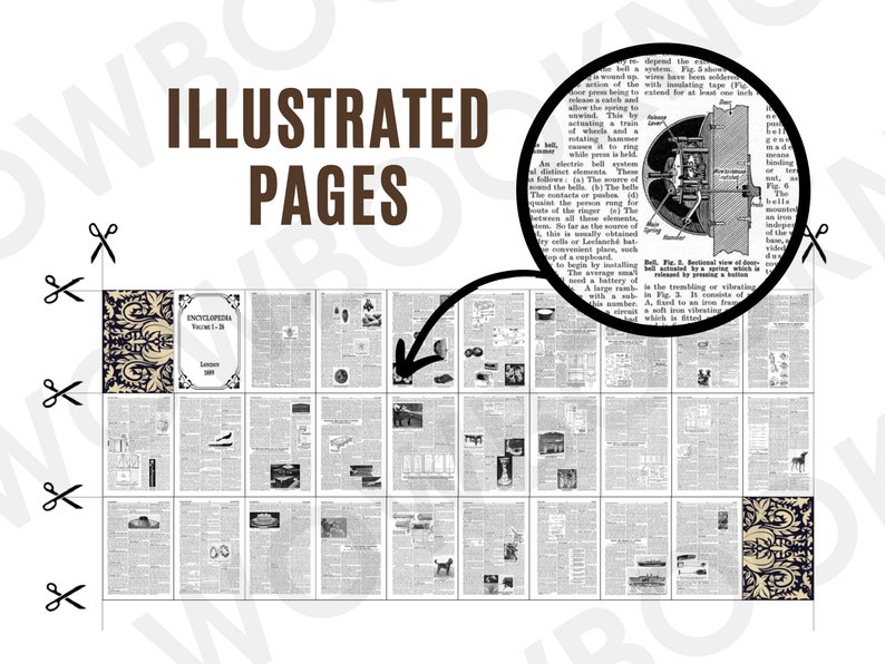 Vintage Encyclopedia 26 Volums Mini Books Openeable Pages Printable ...