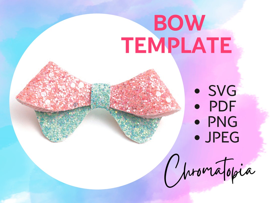 Buy Small Bow Template SVG for Cricut Silhouette or Glowforge- DIY Hair ...