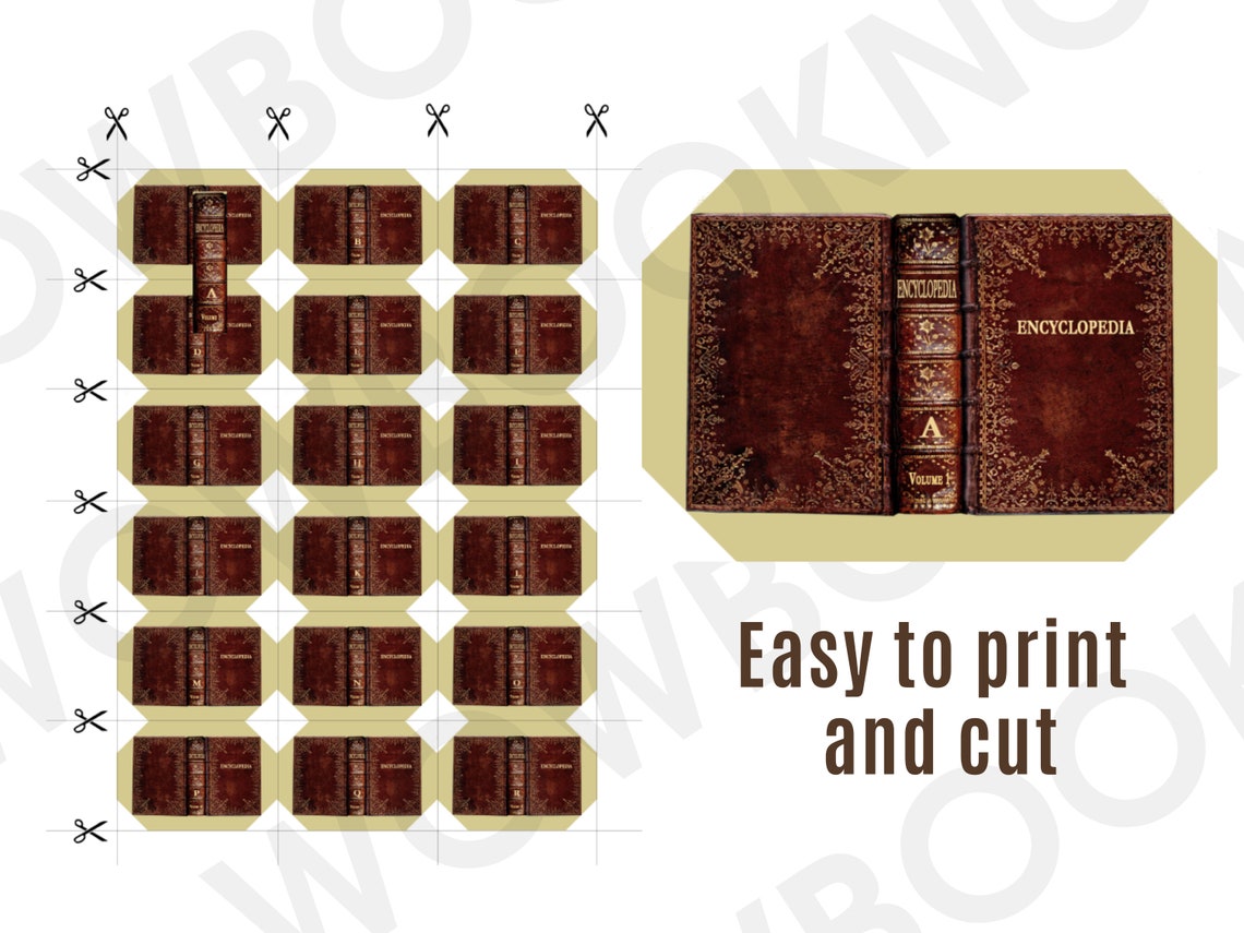 Vintage Encyclopedia 26 Volums Mini Books Openeable Pages Printable ...