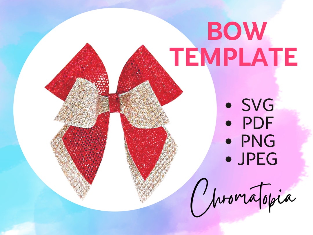Classic Elegant Hair Bow Pattern - Bow Template SVG for Cricut and ...