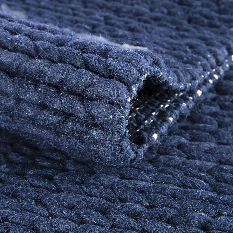 8 Blue Round Braided Rug - Etsy