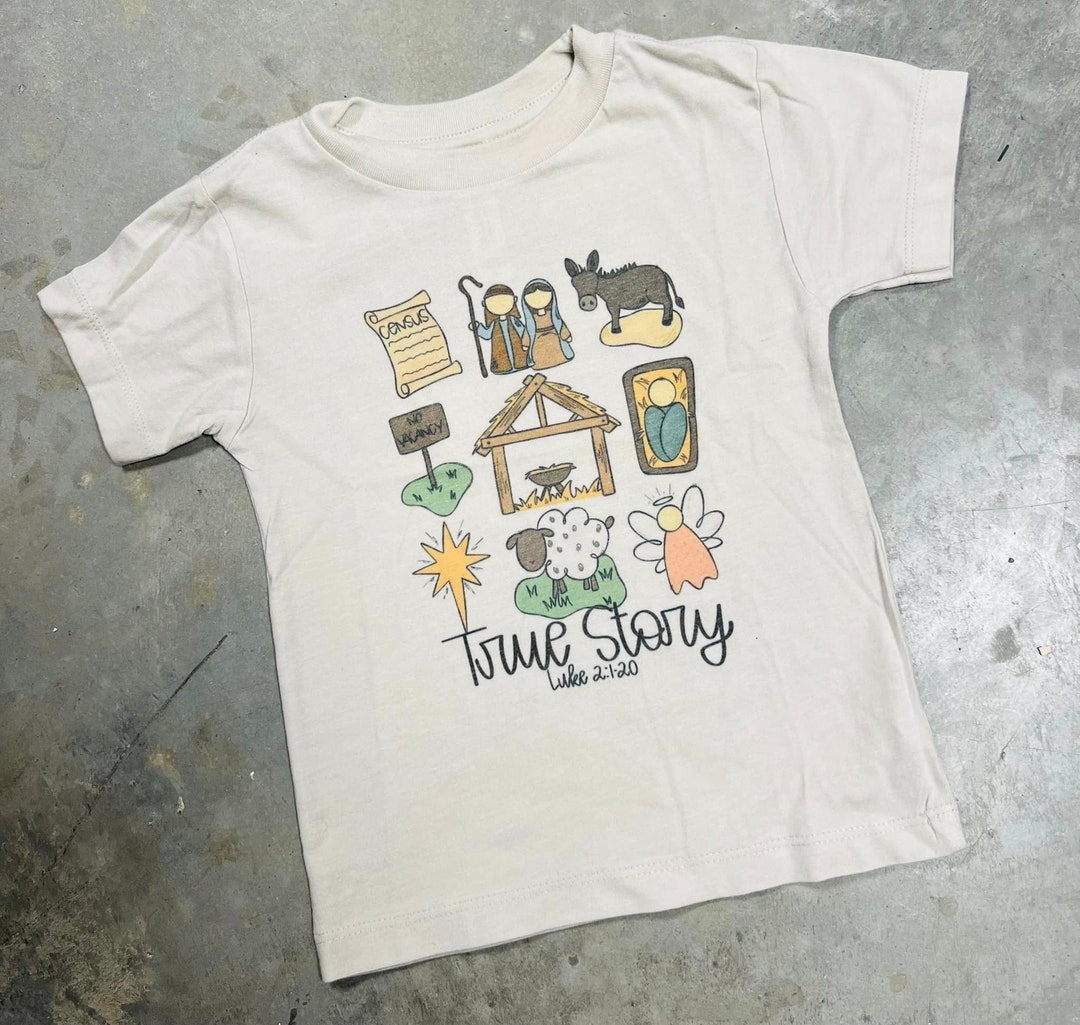 Youth Kid Child True Story of Jesus Christmas Nativity T-shirt - Etsy