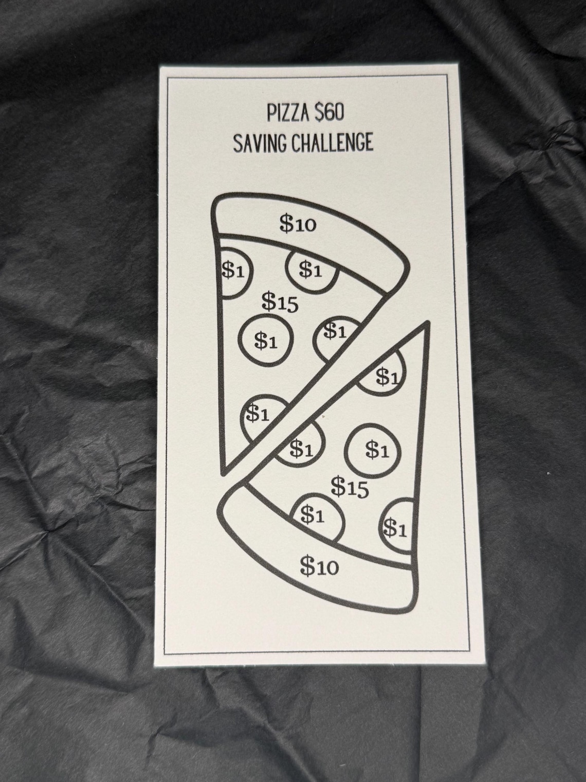 Pizza Mini Saving Challenge/a6 Cash Envelope.wallet.binder/ Cash ...