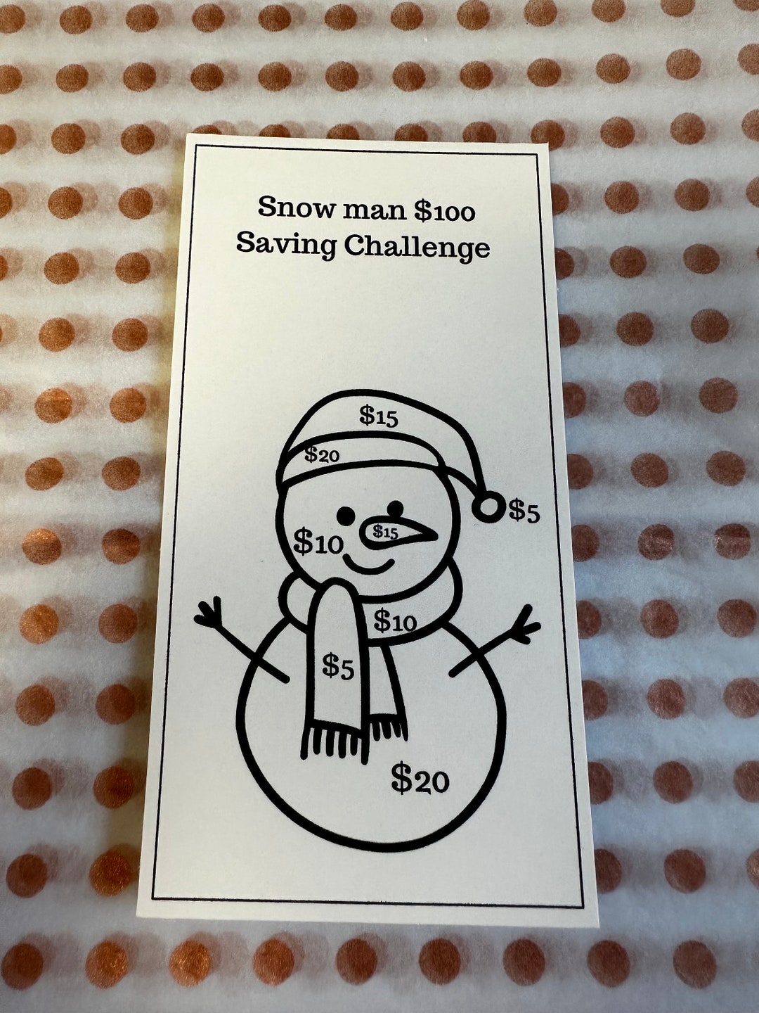 A6 Snowman Saving Challenge/ A6 Cash Envelope.binder.wallet/sinking ...