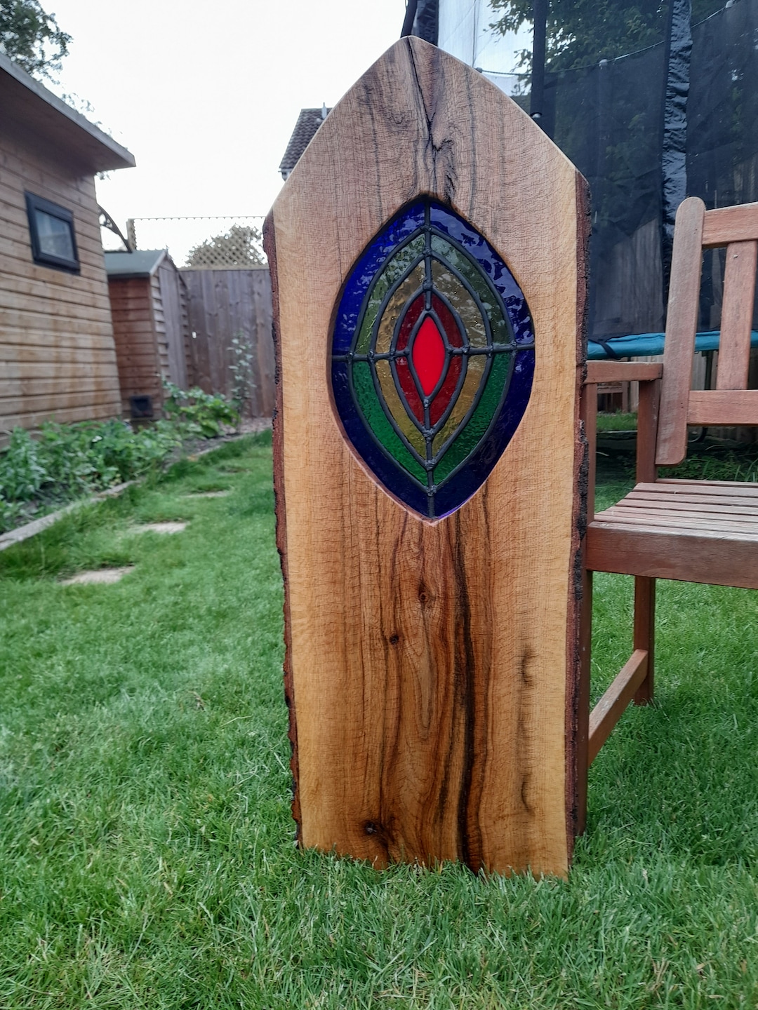 Wood And Stained Glass Garden Sculpture at Mary Spurr blog