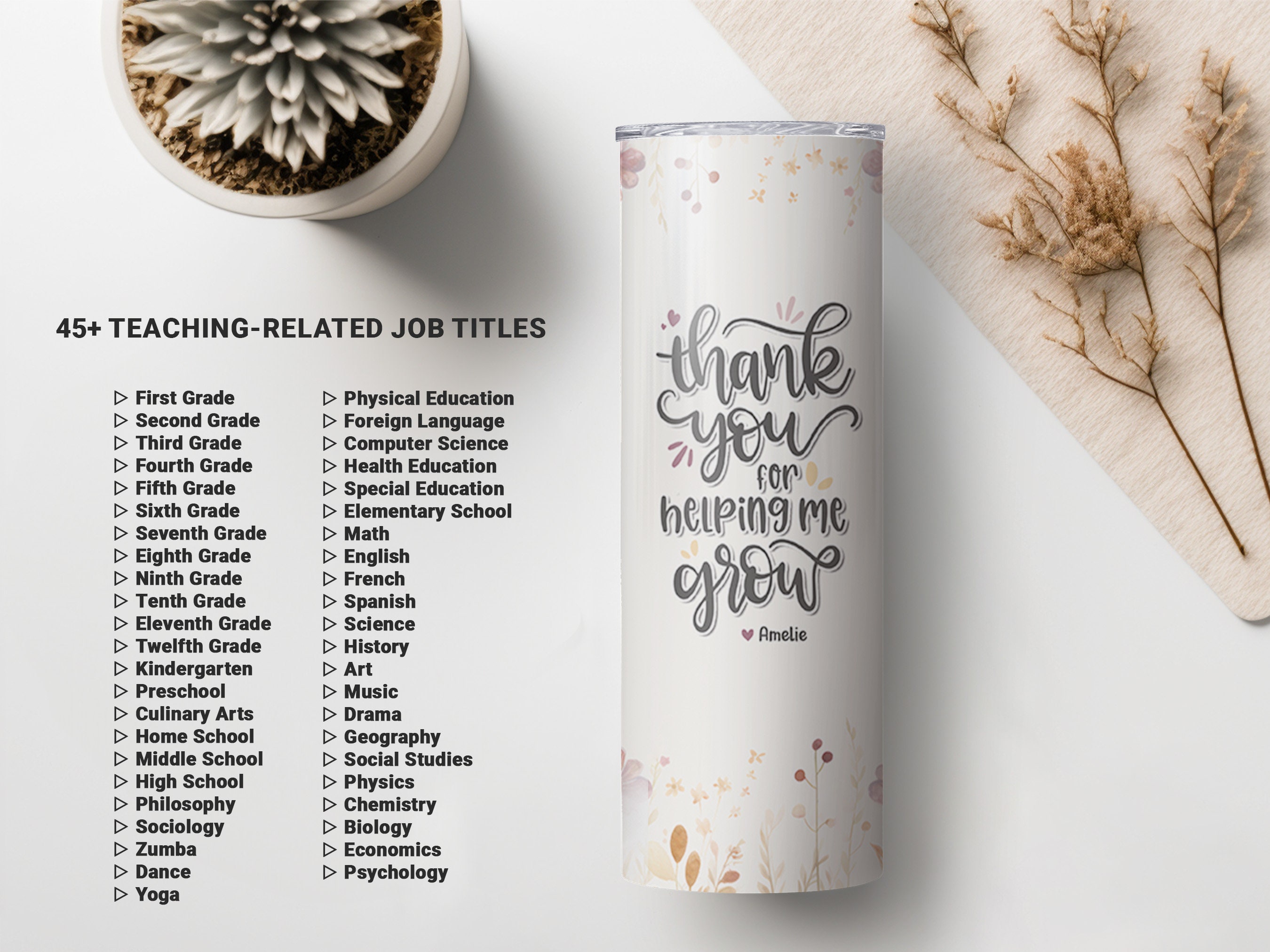 Teacher Appreciation Tumbler Wrap Png Design, 45+ Designs Bundle ...