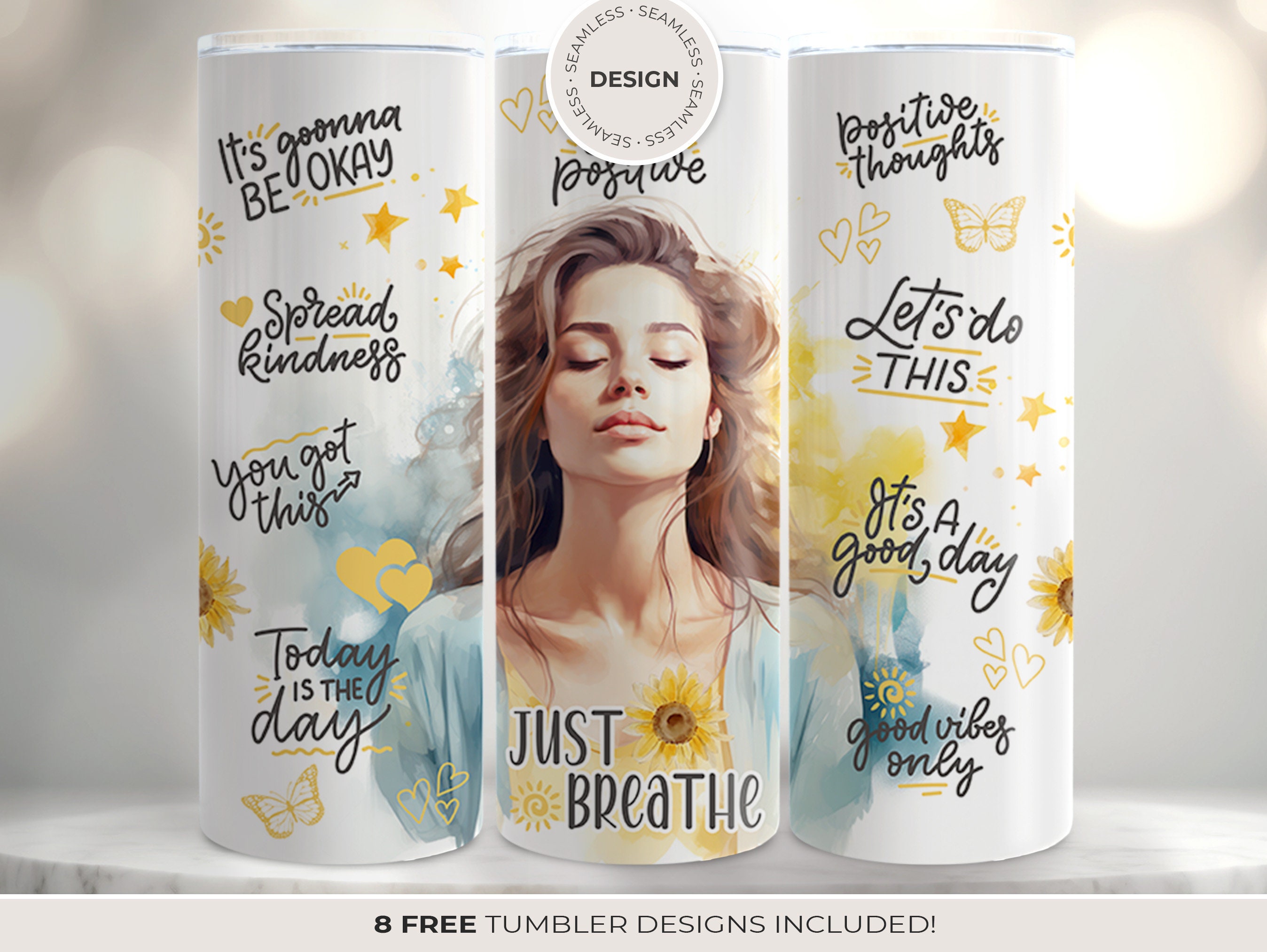 Recovery Tumbler Wrap Template, Self-love Gift, Motivation Sublimation ...