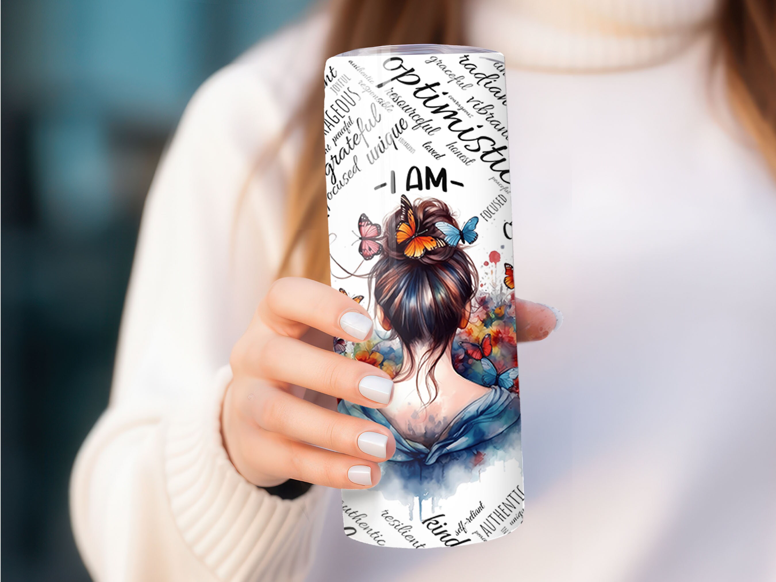 Daily Affirmations Tumbler Wrap Template Self Love T Sublimation