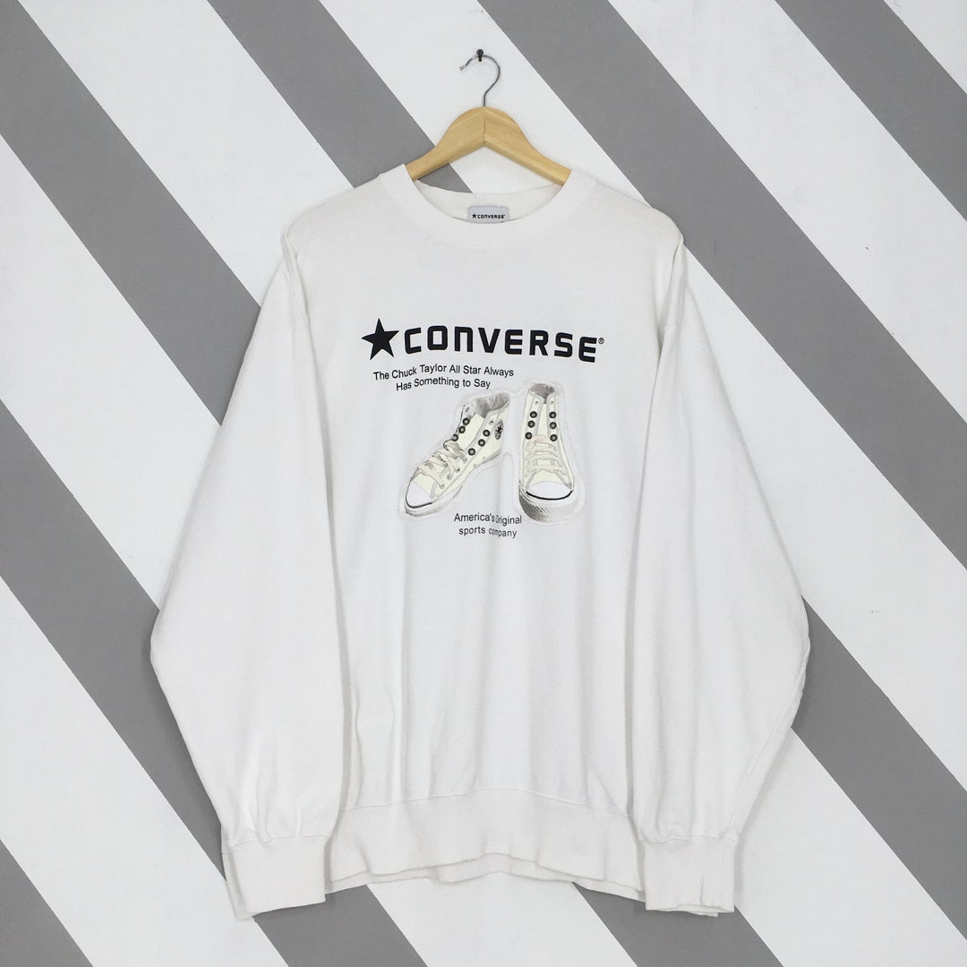 Vintage Y2K Converse All Star Boxy Sweatshirt Oversize Converse ...