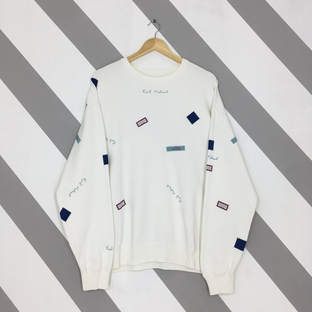 Vintage 1990s Karl Helmut Japan Sweatshirt Large Karl Helmut Japanese ...