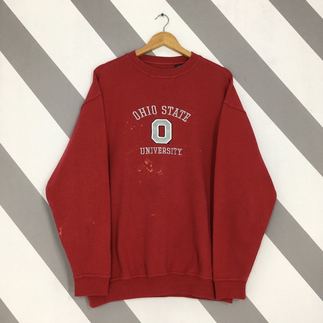 Vintage Distressed Ohio State University Boxy Sweatshirt Large Ohio ...