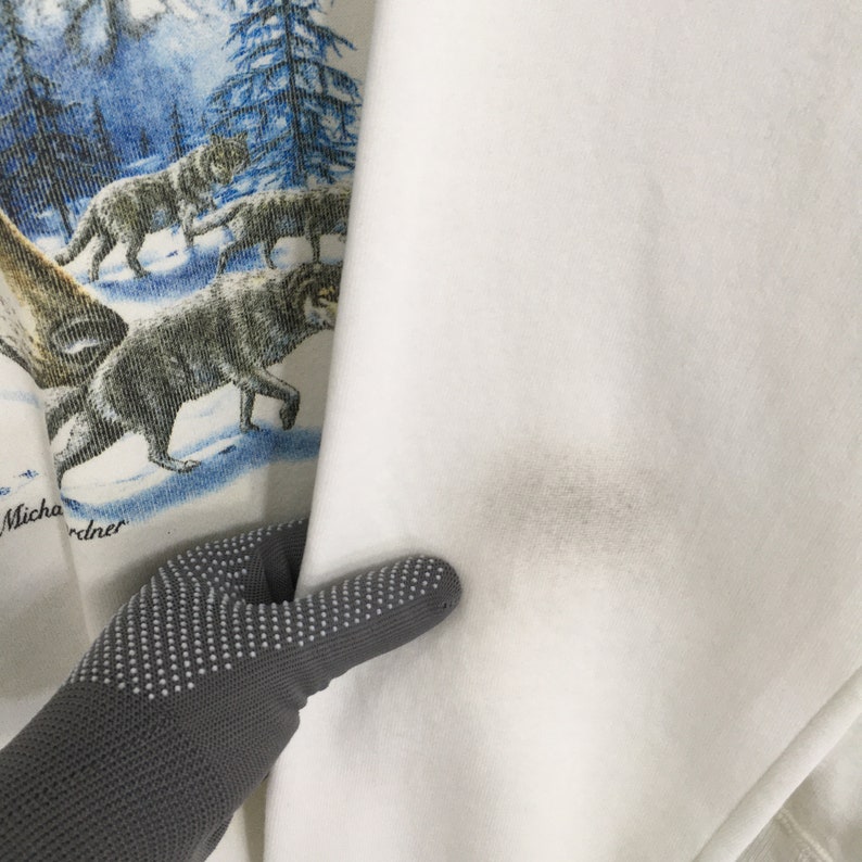 Vintage 90s Alaska Wolf Wildlife Boxy Sweatshirt Xlarge Interior ...