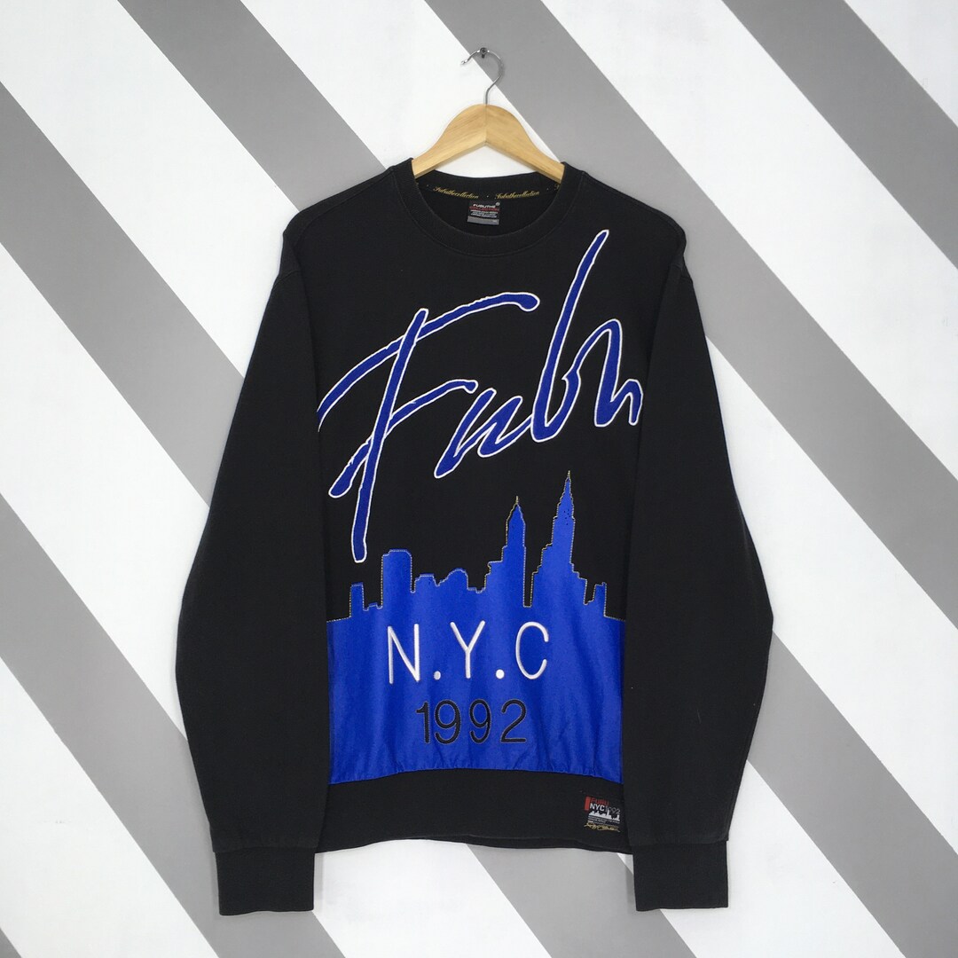 Vintage Fubu New York City Sweatshirt Xlarge Fubu Collection Streetwear Crewneck Fubu Hip Hop ...