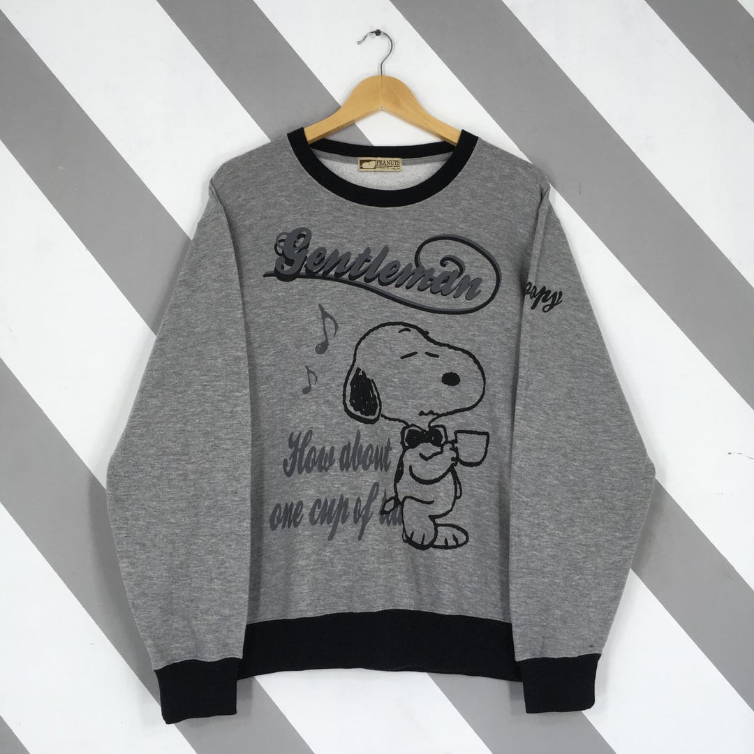 Vintage Peanuts Snoopy Gentleman Sweatshirt Large Snoopy Peanuts ...