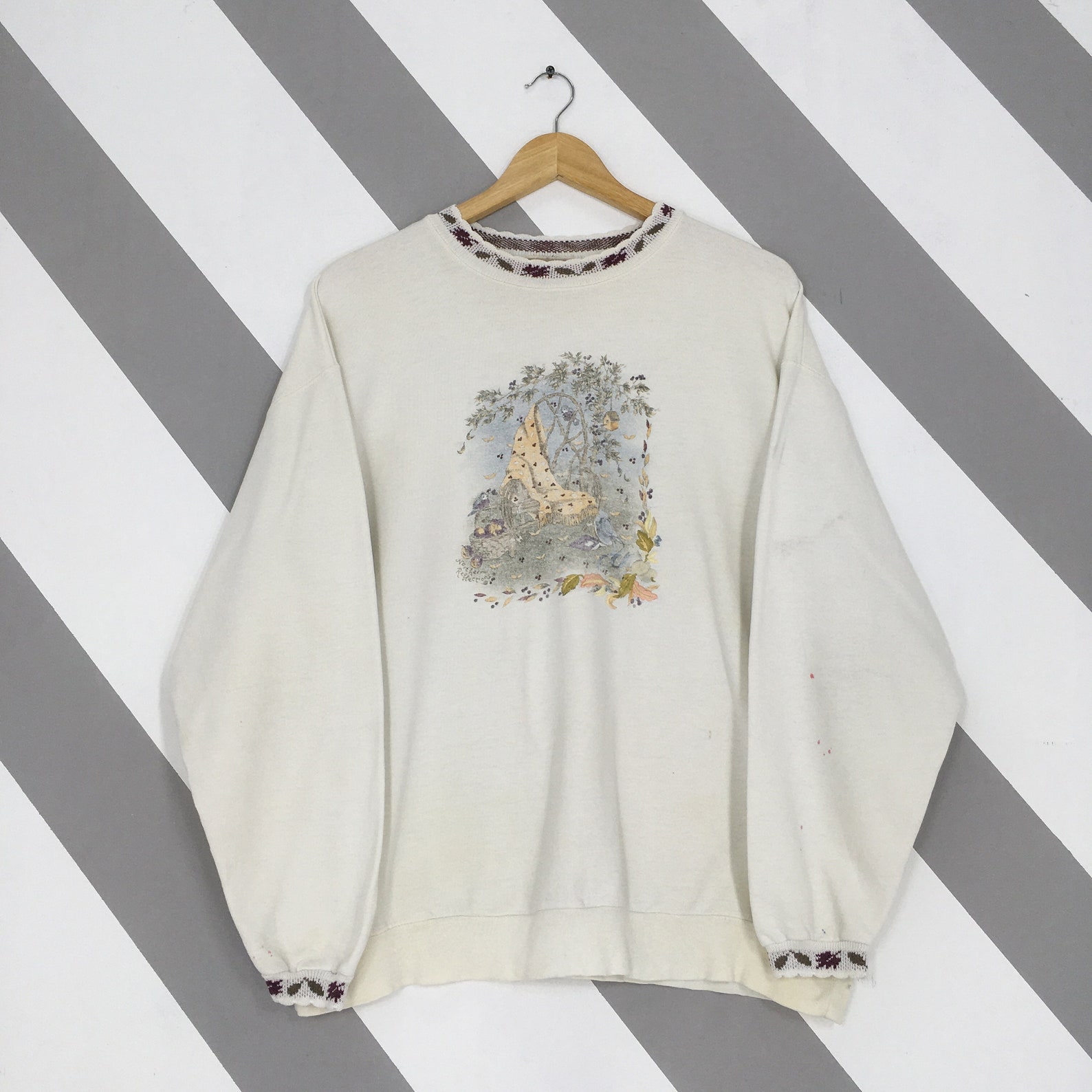 Vintage Northern Reflections Animal Habitat Sweatshirt Large Bird House ...