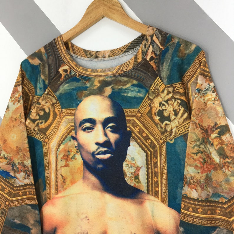 Vintage Tupac Shakur Rapper American Sweatshirt Small Makaveli Tupac ...