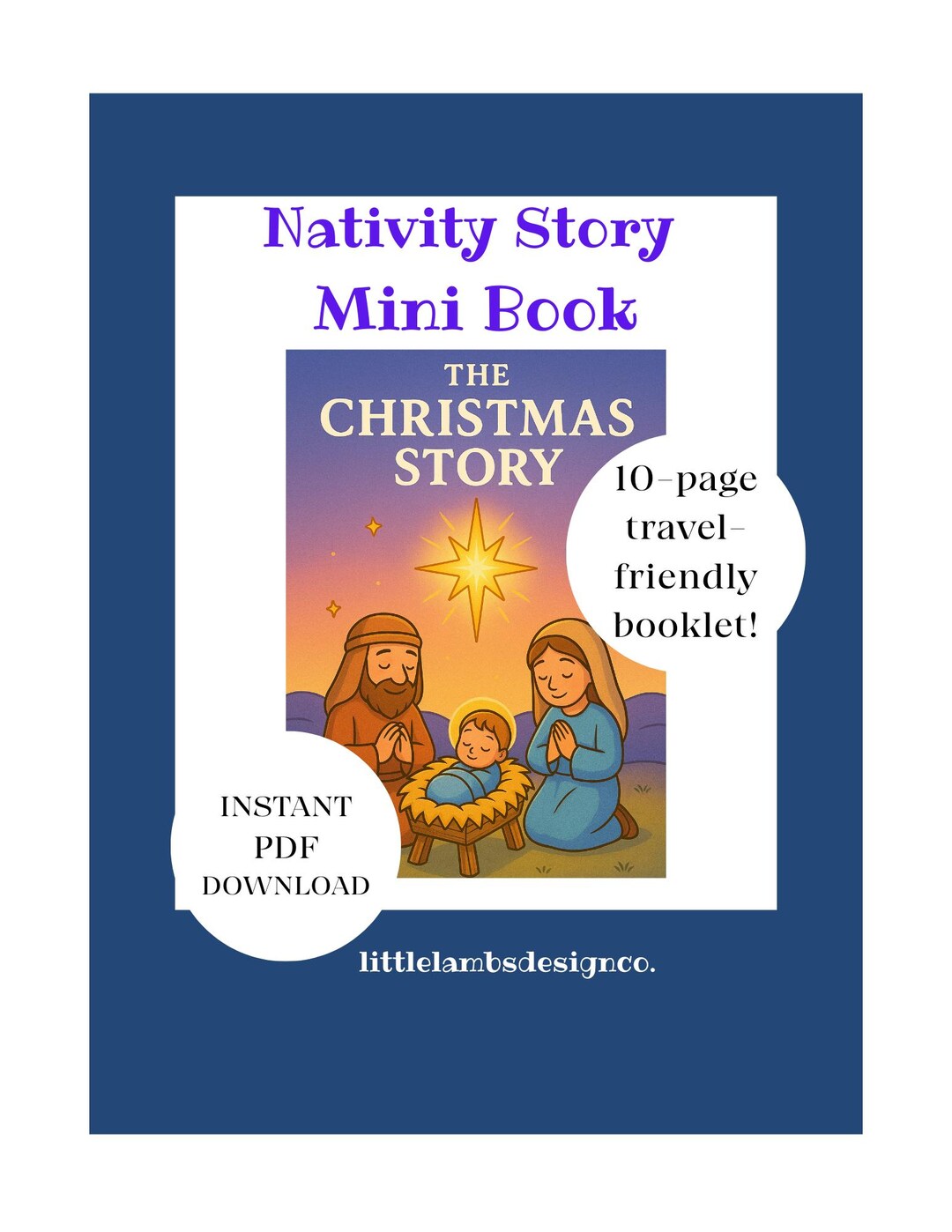 The Nativity Mini Book for Kids | Catholic Story Booklet | Christian ...