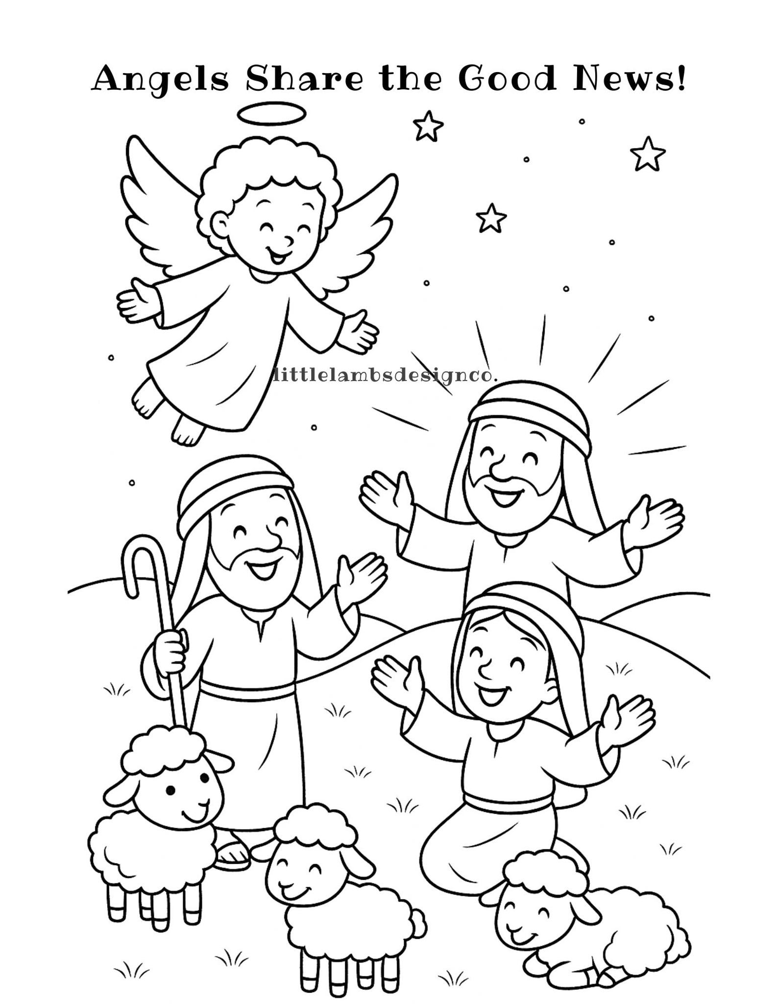 Kids' Nativity Story Coloring Pages | Catholic Christmas Birth of Jesus ...